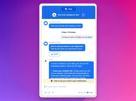 crisp chaindesk ai connect custom data to large language models