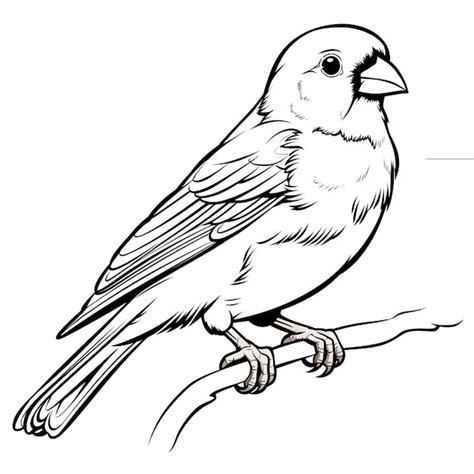 Premium Photo Redbilled Quelea Bird Cute Arts Cute Flat Coloring Book Kawaii Line Art