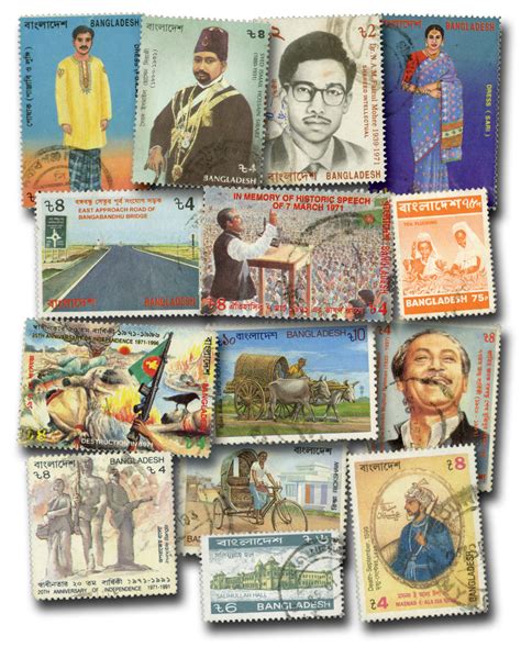 Mp1201 Bangladesh 500 Different Stamps Mystic Stamp Company