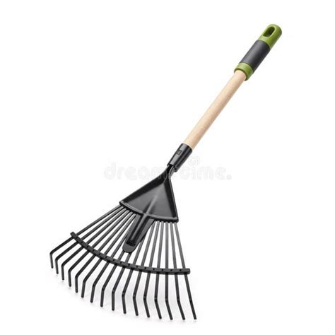 Leaf Rake With Long Handle Garden Tools For Camping Stock Illustration