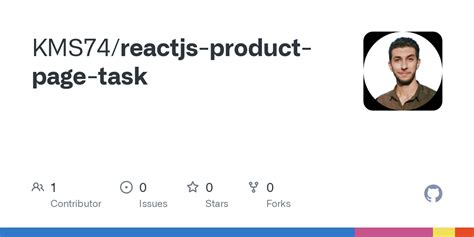 Github Kms Reactjs Product Page Task