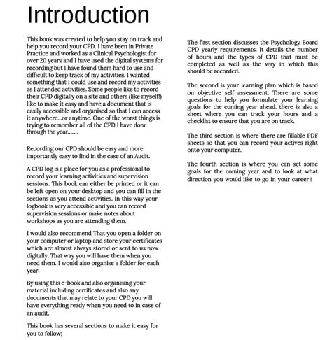 Cpd Log Book 1 Psychsat