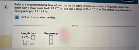 Solved Refer To The Accompanying Data Set And Use The 30