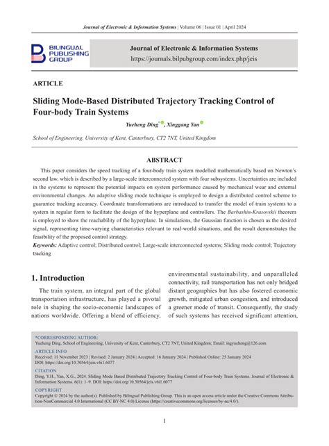 Pdf Sliding Mode Based Distributed Trajectory Tracking Control Of