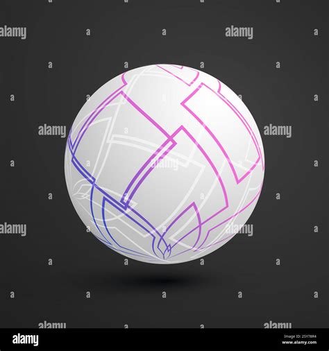 Abstract Grey Translucent Patterned Globe Design With Intersecting Pink And Blue Gradient