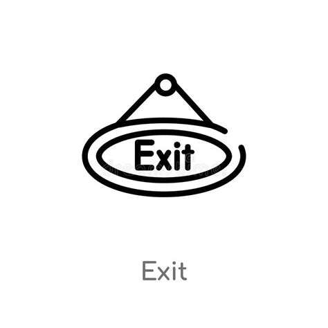 Outline Output Vector Icon Isolated Black Simple Line Element