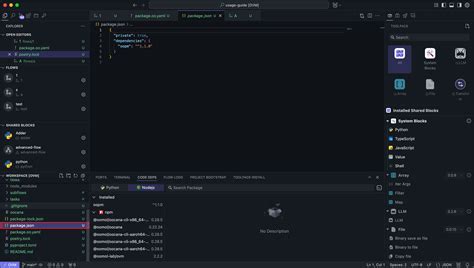 Environment And Dependencies Oomol