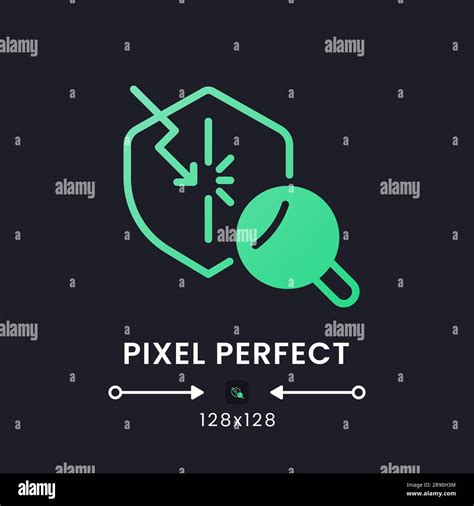 Penetration Test Green Solid Gradient Desktop Icon On Black Stock