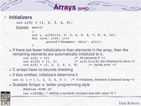 Arrays Declarations CSCI N Ppt Download