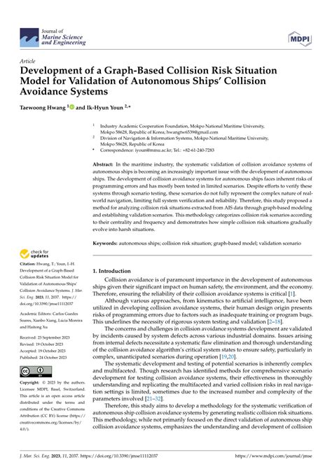 pdf development of a graph based collision risk situation model for
