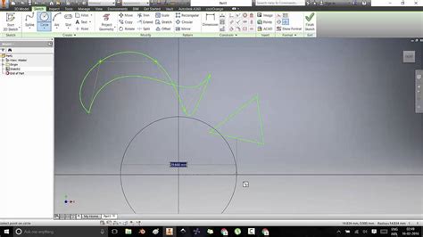 autodesk inventor sketch part1 line circle and arc youtube