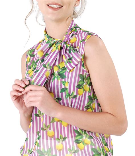 Bluza Din Voal Imprimat Cu Guler Gen Esarfa Imprimeu Yokko