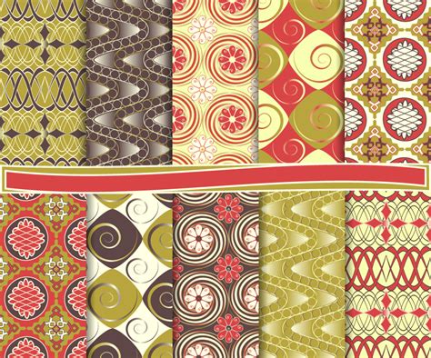 Set Of Abstract Seamless Pattern Векторные клипарты текстурные фоны