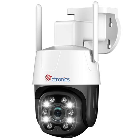 Ctronics 2K 3MP Caméra Surveillance WiFi Extérieur sans Fil Solaire PT