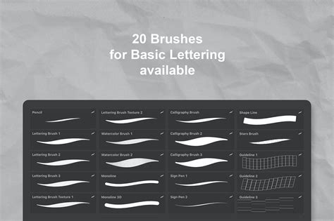 多描边效果的procreate画笔笔刷（brushset） 云瑞设计