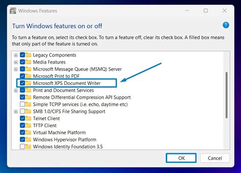 Enable Microsoft Xps Document Writer In Windows 11