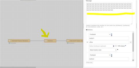 ms teams message length is limited when sending buttons · issue 463
