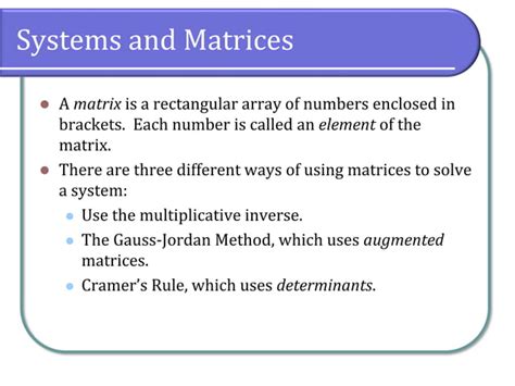 Determinant Solution Of Linear Systems PDF