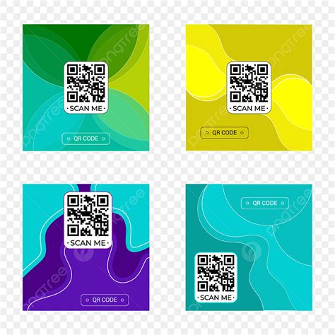 Qr Codes Stickers Set Label Information Data Identification