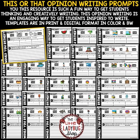 Summer Would You Rather Opinion Writing Prompts 3rd 4th Grade The