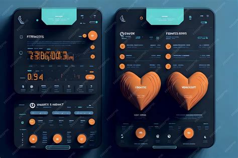 Premium Ai Image Neumorphic Dashboard Ui Kit Admin Panel Template With Infographic Elements