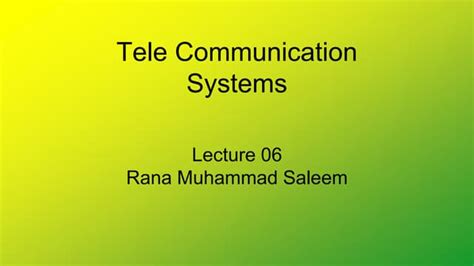 Telecom Lecture 06pptx