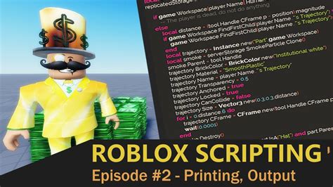 Roblox Scripting Tutorial | Episode #2 - "Printing & Output" - YouTube