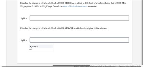 Calculate The Change In PH When 8 00 ML Of Chegg Com