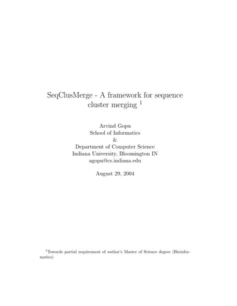 pdf seqclusmerge a framework for sequence cluster merging