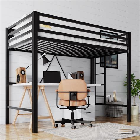 Sha Cerlin Loft Bed Twin Size With Ladder And Guardrail Desertcart Israel