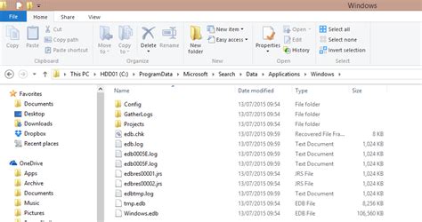Windowsedb Windows Search Index Bloats And Eats Hard Drive Space Tom Talks