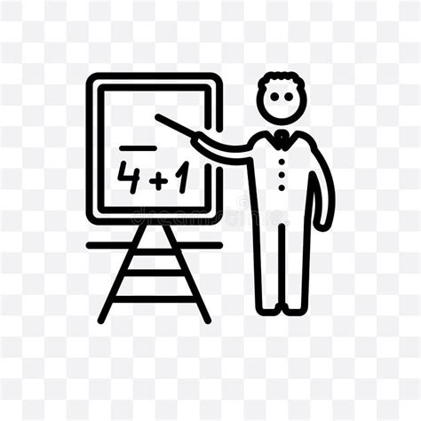 Mathematician Linear Icon Modern Outline Mathematician Logo Con Stock