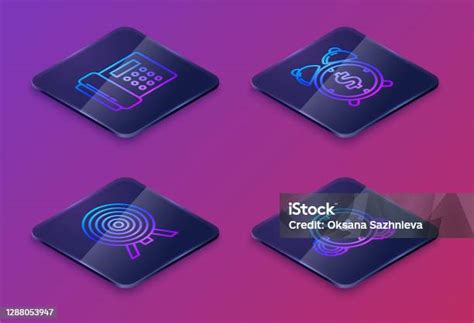 달러 기호 및 시간 관리와 등등 측정 회선 전화 대상 알람 시계를 설정합니다 파란색 정사각형 버튼 벡터 3차원 형태에 대한 스톡 벡터 아트 및 기타 이미지 Istock