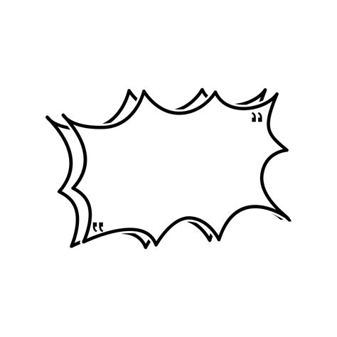 Text Box Line Vector Outline Text Box Template Comment Vector Quote Line Shape 29220669