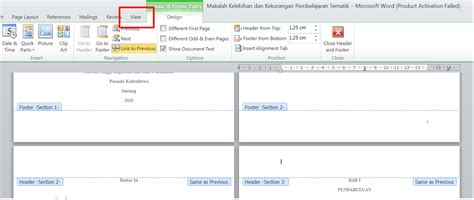 Cara Menghapus Footer Dan Header Pada Microsoft Word