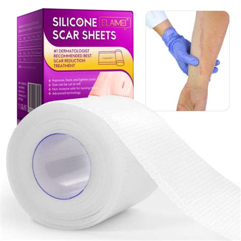 Elaimei Silicone Gel Strips Patch Silicone Scar Sheets Reusable