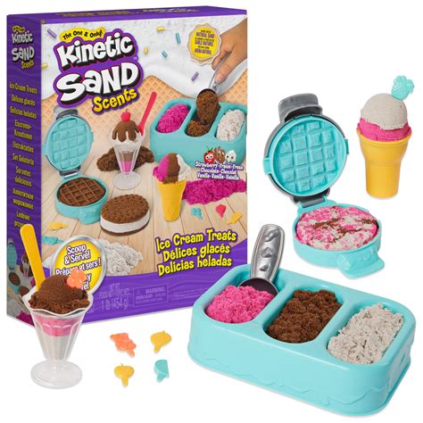 Kinetic Sand Ice Cream Treats Playset Includes 3 Scented Colors 6