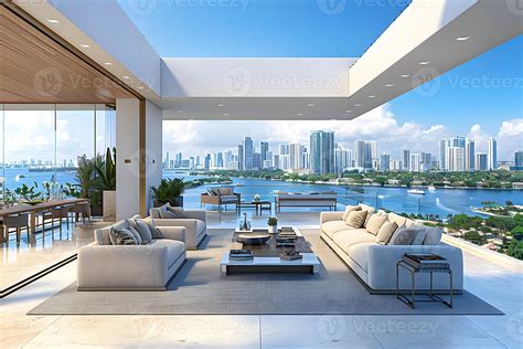 Luxurious Penthouse With Stunning City Skyline And Waterfront Views For
