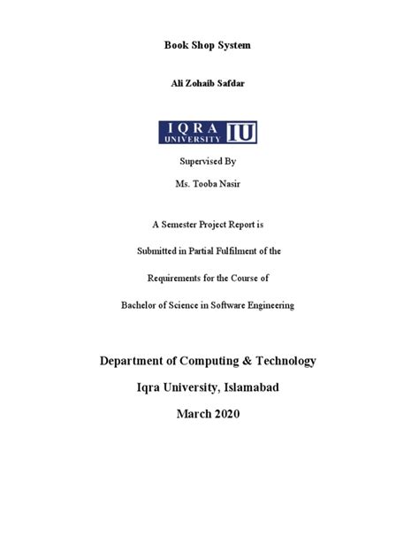 Book Shop Project Proposal Pdf Databases Application Software