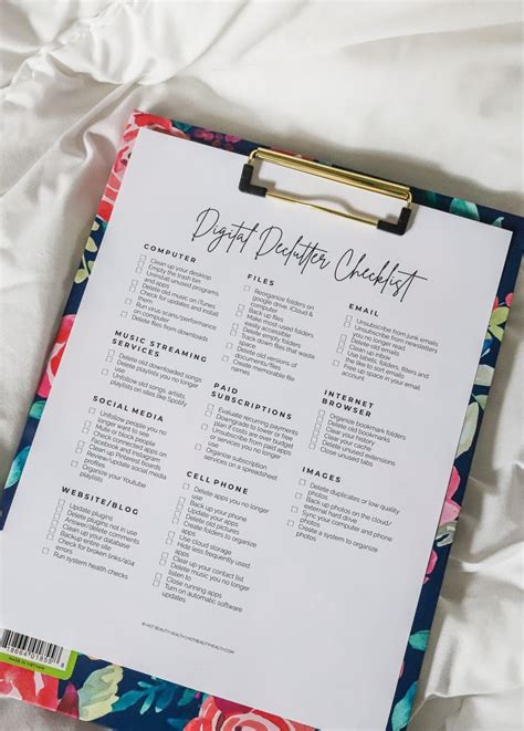 Digital Declutter Checklist Organize Your Digital Life