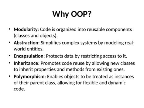 An Overview Of Object Oriented Programming In C Ppt
