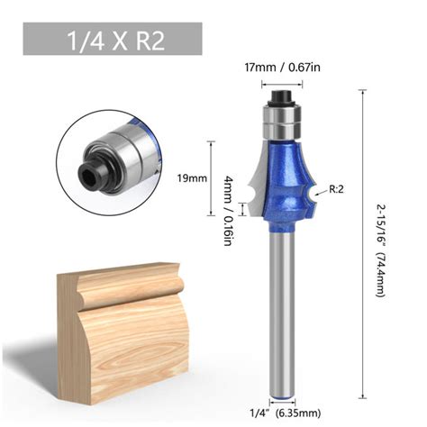 Corner Bead Router Bit Incisive Cut Edge Beading Router Bit 1 4xr2 For Woodworking Lazada Ph