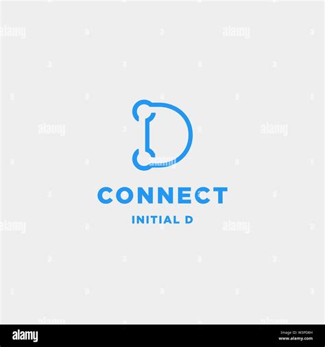 Initial D Connection Logo Design Technology Symbol Icon Alphabet Stock Vector Image Art Alamy
