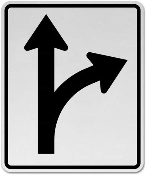 Right And Straight Thru Sign Save 10 Instantly
