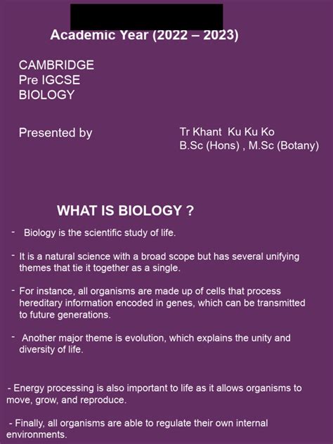 Bio Unit 1 Pdf Vacuole Cell Biology