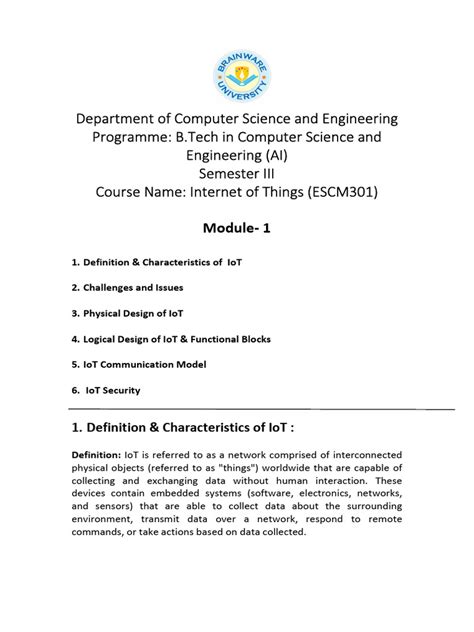 Iot Module 1 Note Pdf Internet Of Things Computer Network