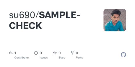 Github Su Sample Check