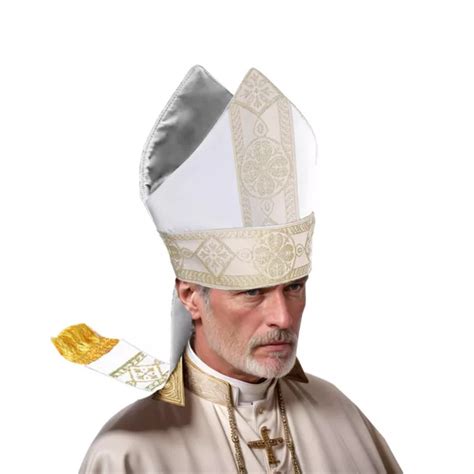 Catholic Bishop Hat Papal Mitre Clergy Priest Headgear For Religious