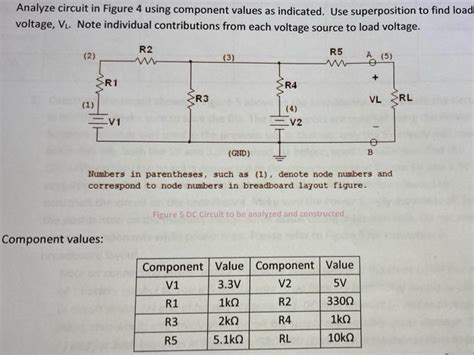 Solved Analyze Circuit In Figure 4 Using Component Values As