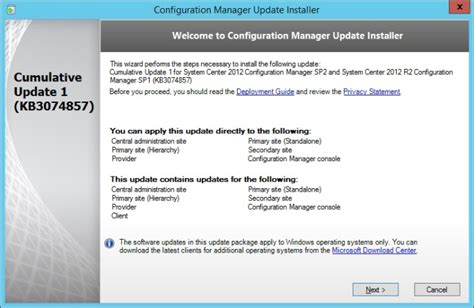 Installing Configmgr 2012 Sp2 And R2 Sp1 Cumulative Update 1 Sccmentor Paul Winstanley